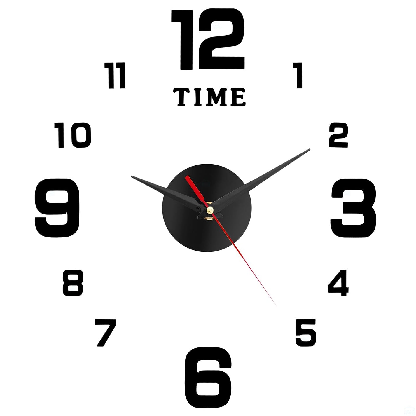 ABOUT SPACE Wall Clock - DIY Wall Sticker Clock Self Adhesive, Non-Tic ...