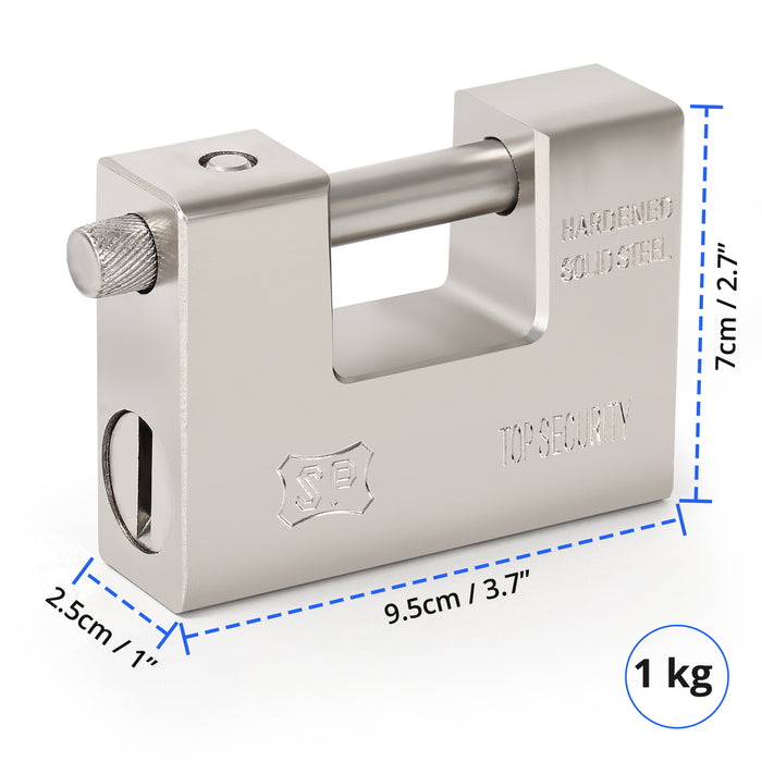 Heavy Duty Padlock with 4 Keys (Silver) — aboutspace.in